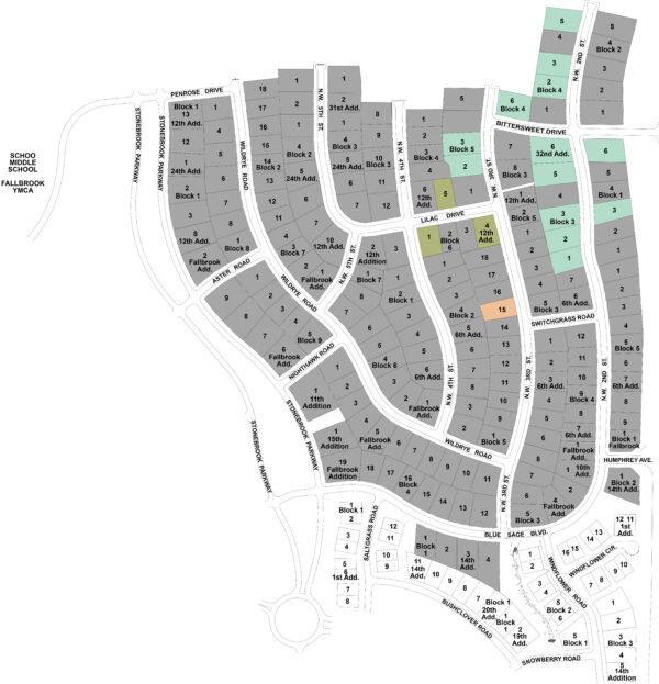 Standard Lots – Fallbrook Development